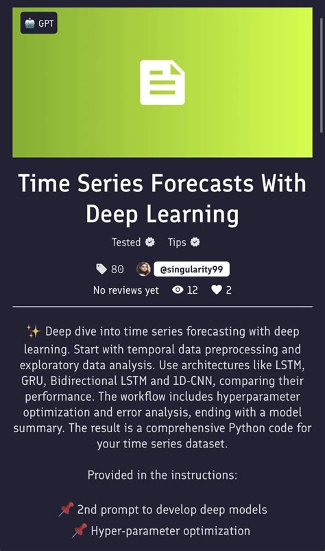 Deep Learning For Time Series Analysis With Gpt4 R Chatgpt