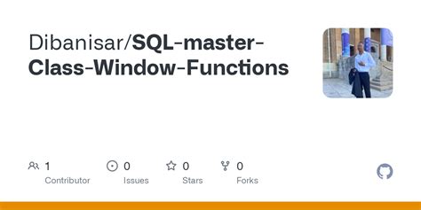 GitHub Dibanisar SQL Master Class Window Functions