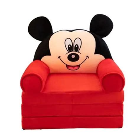 Мяке дитяче крісло іграшка плюшеве Мікі Маус 60 см мяке крісло диван для дітей Червоний