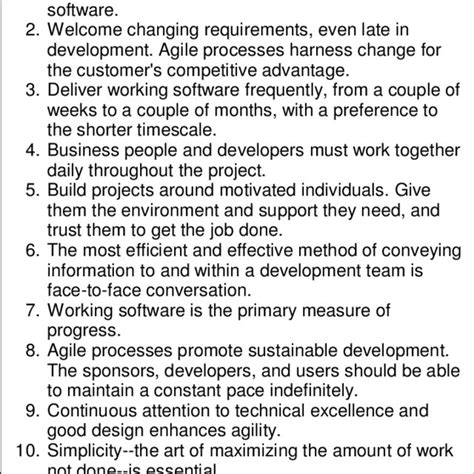 Twelve Principles Of Agile Software 5 Download Scientific Diagram