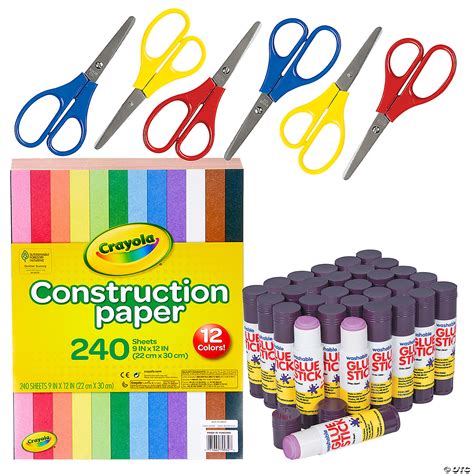 Bulk Colorful Construction Paper Classroom Kit