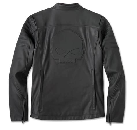 Harley Davidson Willie G Skull Graphic Leather Riding Jacket Harley