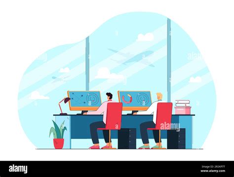 Airport Traffic Control Tower In Stock Vector Images Alamy