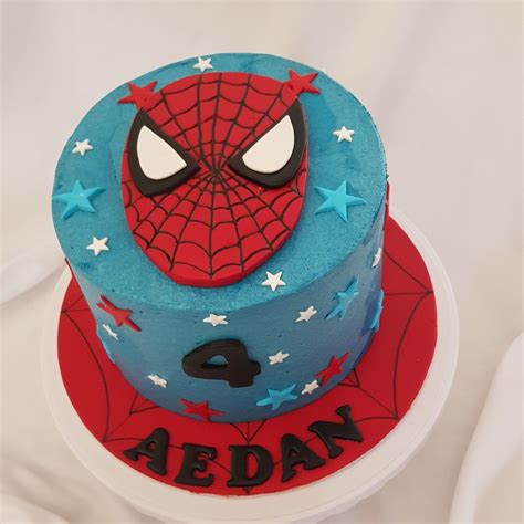 Spiderman Buttercream Cake Tortas Emplatados Decoración De Tortas