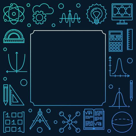 Premium Vector Science Technology Engineering And Math Blue Vector Frame
