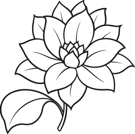 Flowe Outline Design 48873400 Vector Art At Vecteezy