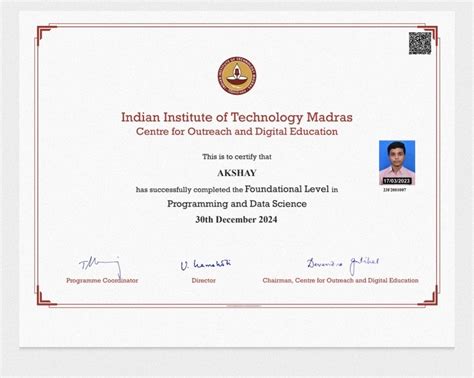 Datascience Programming Iitmadras Achievement Learningjourney