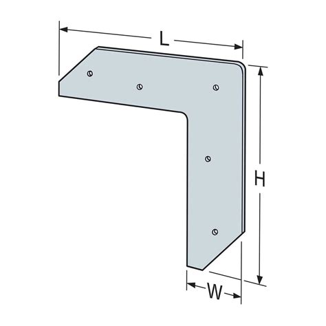 Simpson Strong Tie 55l L Shaped Strap For Beam To Column Applications Total Fastening