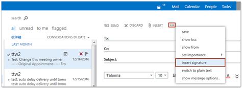 How To Add Edit Delete Signature In Outlook Web App OWA