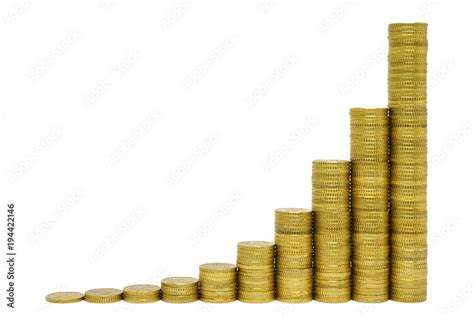 Stacked Coins As Chart And Symbol For Success And Growth Stock Photo Adobe Stock