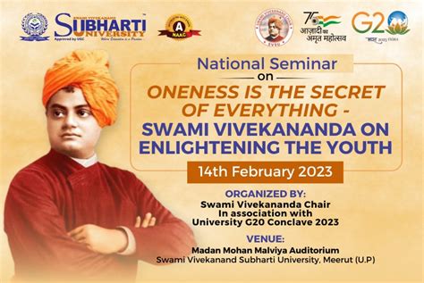 National Seminar Organized By Swami Vivekanand Chair Subharti University News