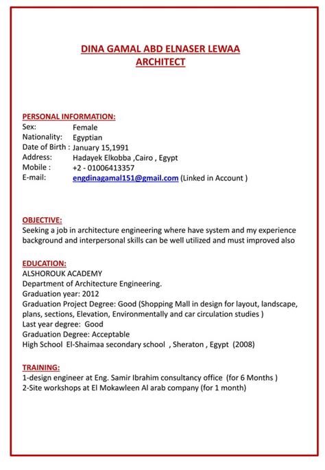 DINA Architect CV 2016 PDF