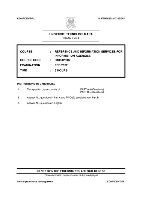 final examination question paper imd312 confidential 1 im feb2022