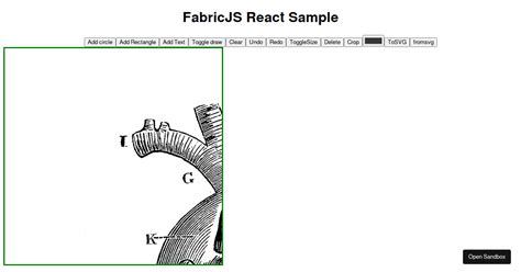 Fabricjs React Examples Codesandbox