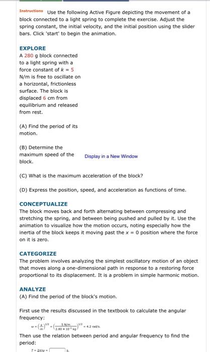 Solved Use The Following Active Figure Depicting The Chegg