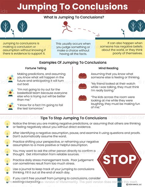 Jumping To Conclusions Examples Cognitive Distortions Or Errors In