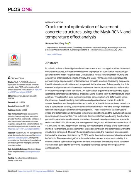 pdf crack control optimization of basement concrete structures using