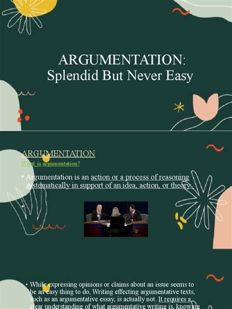 Presentation In English Pdf Argumentation Theory Essays