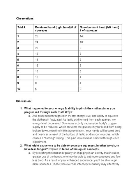 Anaerobic Respiration Muscle Fatigue Lab Pdf Skeletal Muscle Lactic Acid