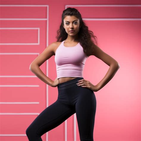 Premium Ai Image Photo Athletic Woman With Fitness Sportswear