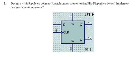 I Design A 4 Bit Ripple Up Counter Asynchronous Counter Using Flip