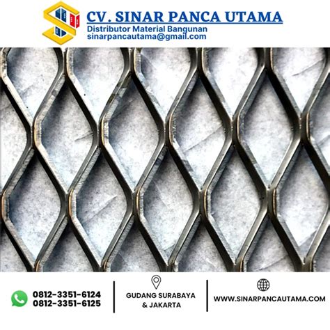 Expanded Metal C 1015 Besi Stainless Steel 304 Alumunium Sinar Panca