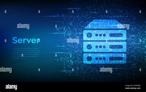 Server And Data Storage Background Computer Server Icon Made With