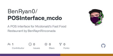 Github Benryan0posinterfacemcdo A Pos Interface For Mcdonalds