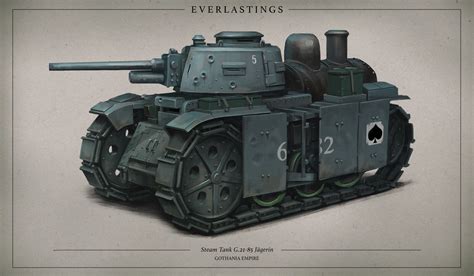 Artstation Explore Steampunk Tank Drawing Victorian Steam Tank
