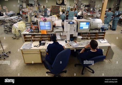 Us Navy A Central Computer System Monitors The Heart Rates Of Each