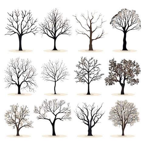 Premium Vector Vector Collection Of Winter Tree Premium Vector Vector Collection Of Winter Tree