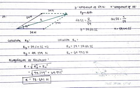 [solved] 24 Determine The Magnitude Of The Resultant Vector Of Two Forces Course Hero