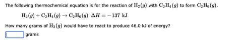 Solved The Following Thermochemical Equation Is For The