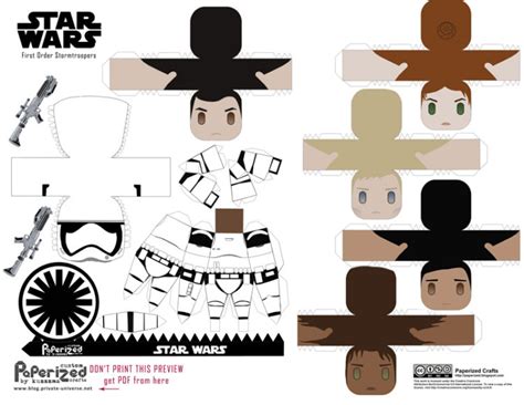 Papercraft Paperized Star Wars First Order Stormtroopers Papertoys