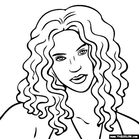 Shakira Coloring Pages