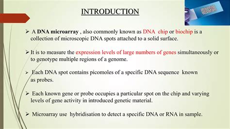 Dna Microarray Techniques Pptx