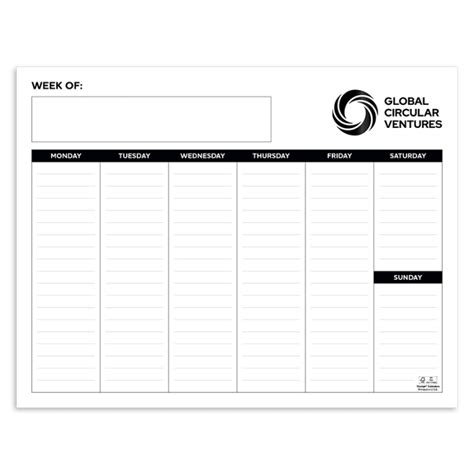 Triumph® Calendars Promotional Small Weekly Desk Pads Black And White