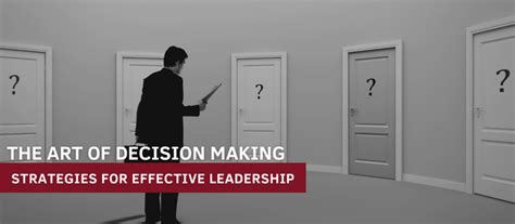 The Art Of Decision Making Strategies For Effective Leadership Wide