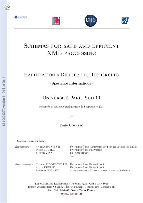 Pdf Schemas For Safe And Efficient Xml Processing