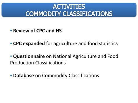 Ppt Enhancing International Agricultural Statistics Classification
