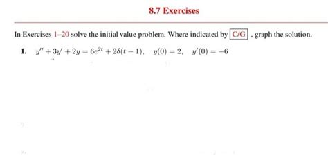 Solved In Exercises Solve The Initial Value Problem Chegg
