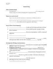 Effective Strategies For Summarizing Readings Tips Techniques Course Hero