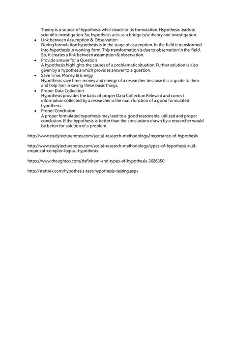 Hypothesis Docx