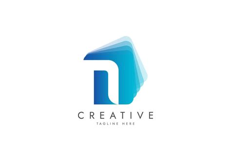 Letter N Digital Media Logo Isolated With Pile Of Digital Software