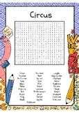 Circus Word Search Puzzle Worksheet Activity By Digitally Entertaining