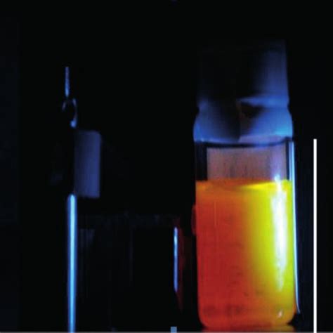 The Fluorescence Of Cdse Zns Core Shell Suspended In Toluene With