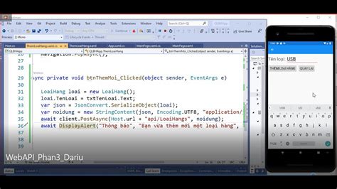 Tương Tác Với Dữ Liệu Sql Server Trên Xamarinforms Qua Web Api Phần 1