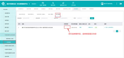 Bug 2336 【正式选举 另行选举】：操作另行选举信息后，跳转到另行选举页面，列表中选举类型为空显示 重庆市智慧社区智慧养老云平台 禅道