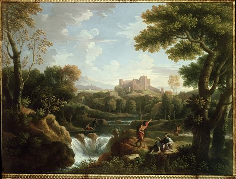 Arcadian Landscape With Shepherds By Jan Frans Van Bloemen