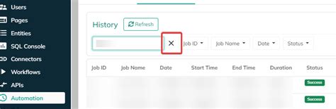 Automation History Get Started